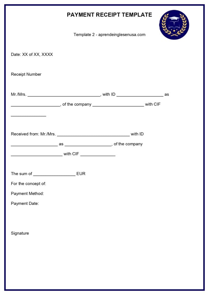 Recibo De Pago Formato Ingles Reverasiterecibo De Pago En Ingles